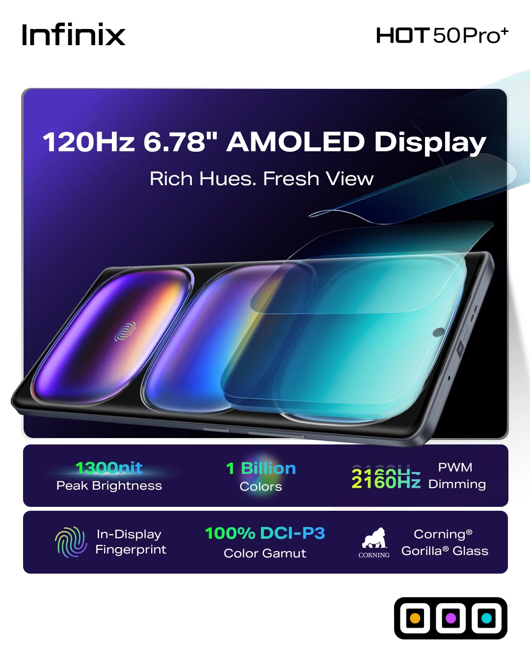 Infinix Hot 50 Pro+ (256GB/8GB; 50MP Triple Camera)